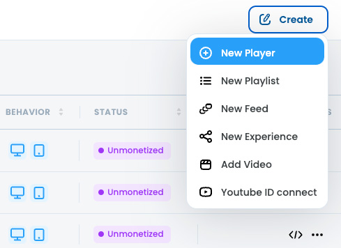 Create a new player – EX.CO